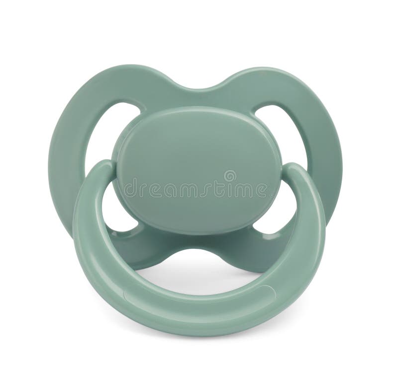 New Pale Green Baby Pacifier Isolated on White Stock Photo - Image of ...