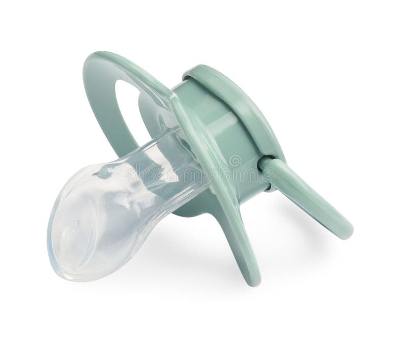 New Pale Green Baby Pacifier Isolated on White Stock Image - Image of ...