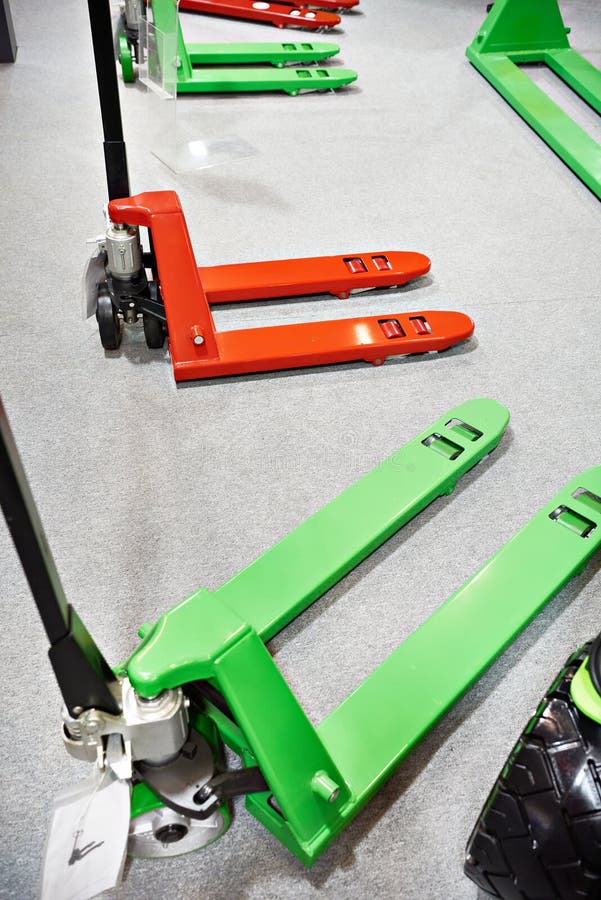 Pallet jacks stock photo. Image of work, warehouse, lifting - 283345892