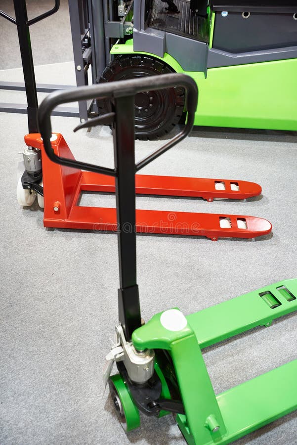 Pallet jacks stock photo. Image of hardware, freight - 283345898