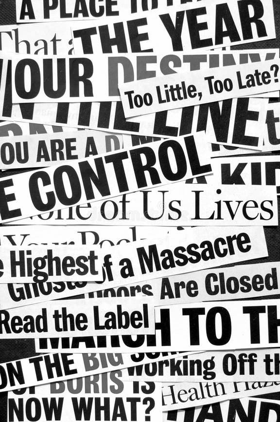 New paper headlines stock photo. Image of newspaper, document - 5402622