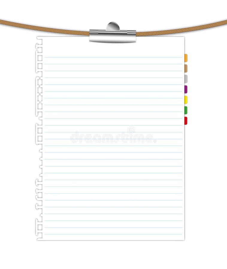 Paper Clip Holding Blank Notes Stock Illustrations – 72 Paper Clip ...