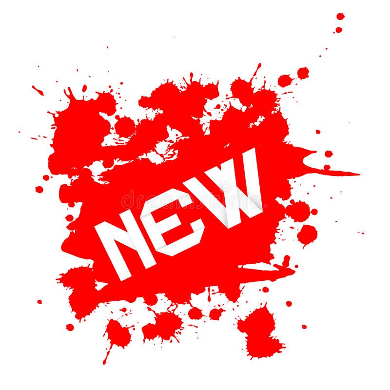 New Paper Vector Title on Red Splash Stock Vector - Illustration of ...
