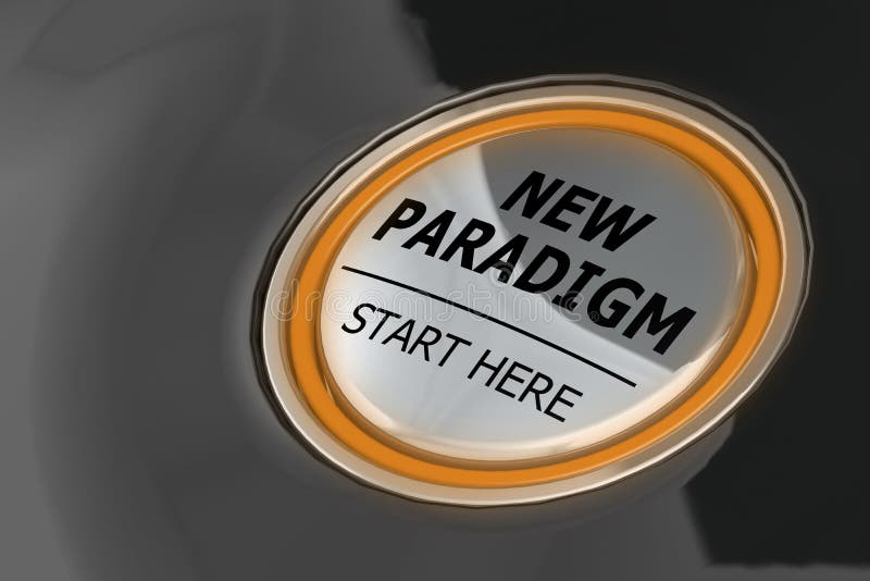 New Paradigm Start Here Buttom Stock Illustration - Illustration of ...