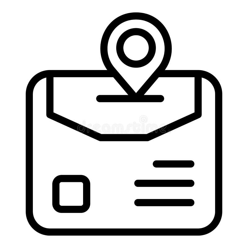 New Parcel Location Icon Outline Vector. Truck Export Stock Vector ...