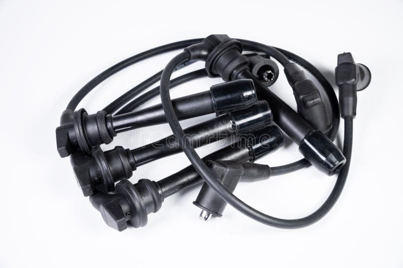 New Parts for Internal Combustion Engine. Cable Set Spark Plug Stock ...