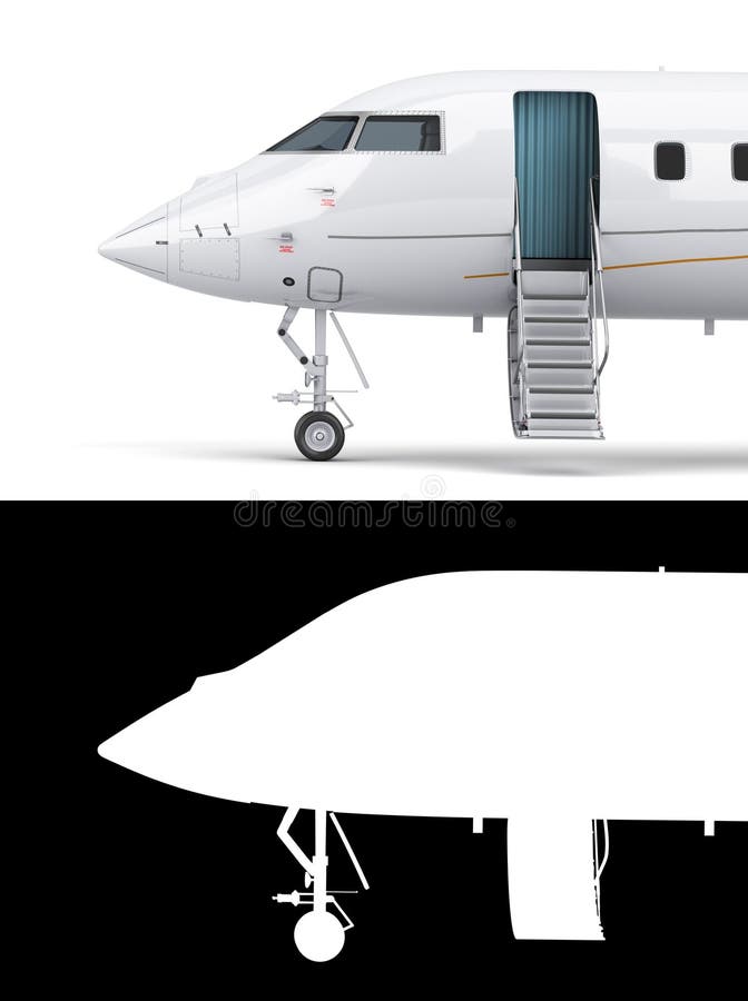 New Passenger Plane with Open Doors Travel Concept 3d Render on White ...