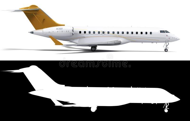 New Passenger Plane Right Side View Travel Concept 3d Render on White ...