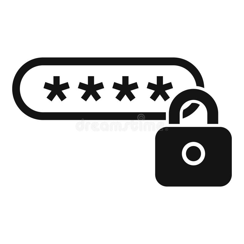 New Password Privacy Icon Simple Vector. Protect Document Stock Vector ...