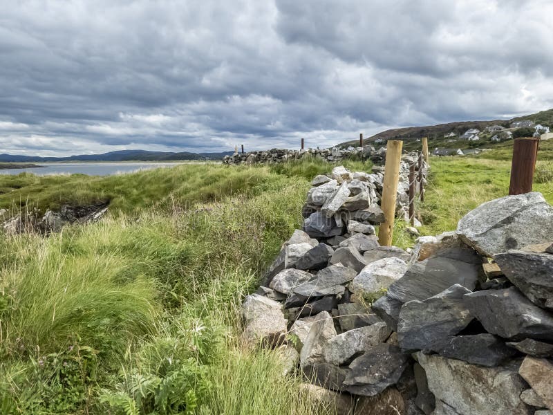 The New Path at Portnoo Harbour in County Donegal, Ireland. Stock Image ...