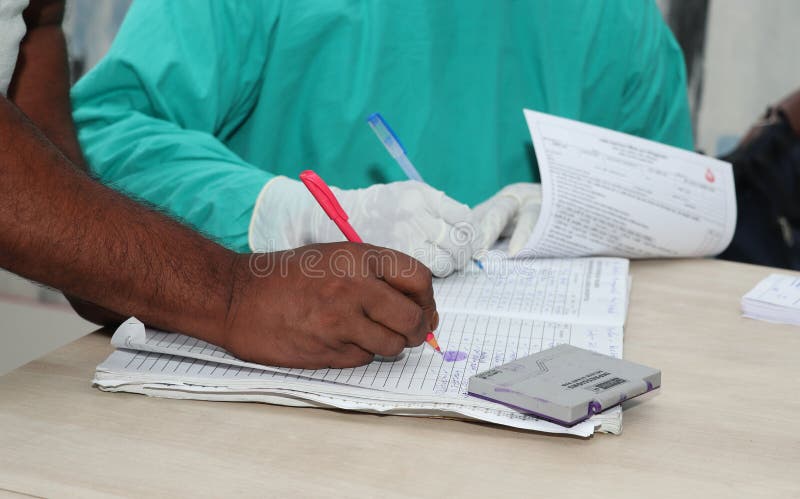 New Patient Name Entry in Hospital Register Editorial Stock Photo ...