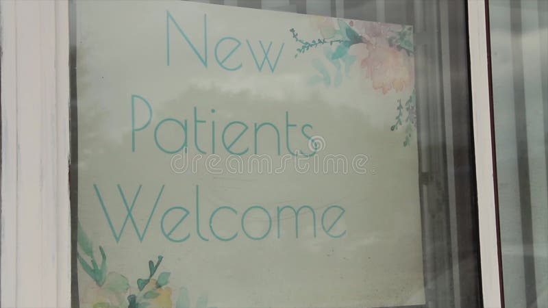 New Patients Welcome Writing Caption Text Sign Inside Window with ...