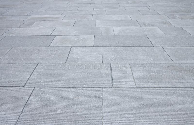 New Paving Made with Stone Blocks of Rectangular Shape in a Pedestrian ...