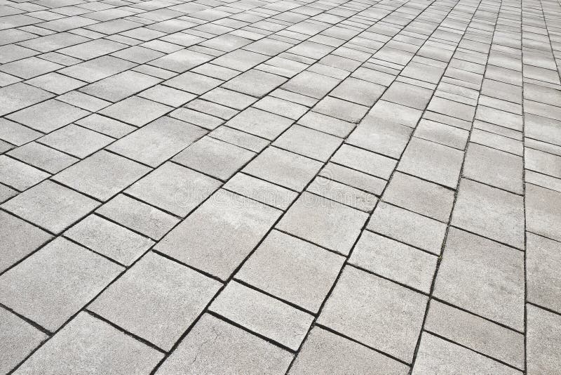 New Paving Made with Stone Blocks of Rectangular Shape in a Pedestrian ...