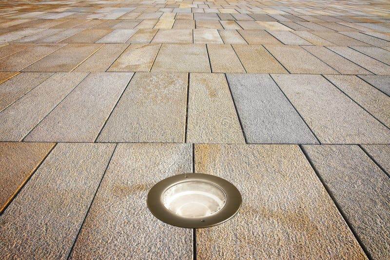 New Paving Made with Stone Blocks of Rectangular Shape in a Pedestrian ...