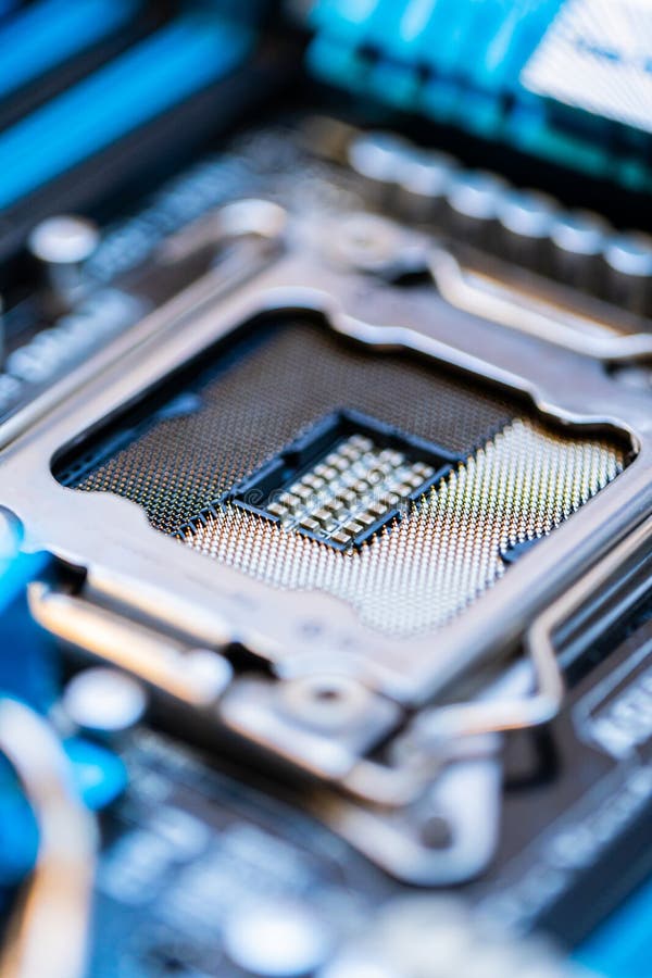 New PC Computer Motherboard CPU Stock Image - Image of component, board ...