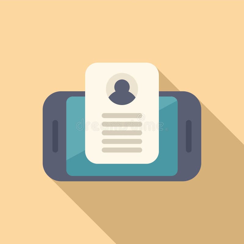 New Phone Login Data Icon Flat Vector. Profile Code Device Stock Vector ...