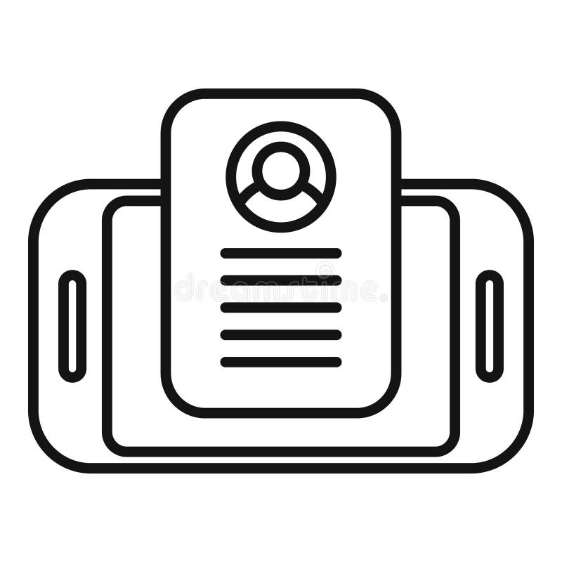 New Phone Login Data Icon Outline Vector. Profile Code Device Stock ...