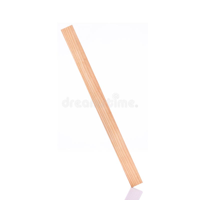 New Piece Long Square Pine Wood. Studio Shot Isolated on White Stock ...