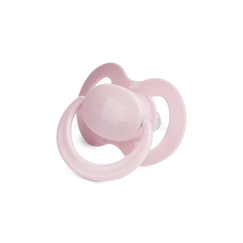 New Pink Baby Pacifier Isolated on White Stock Image - Image of care ...