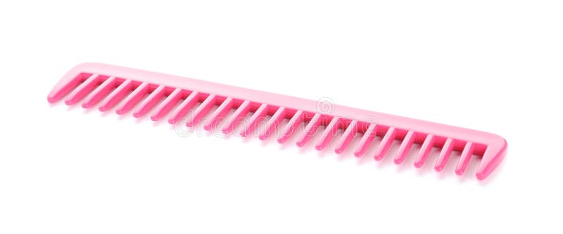 New Pink Hair Comb Isolated Stock Photo - Image of plastic, massaging ...