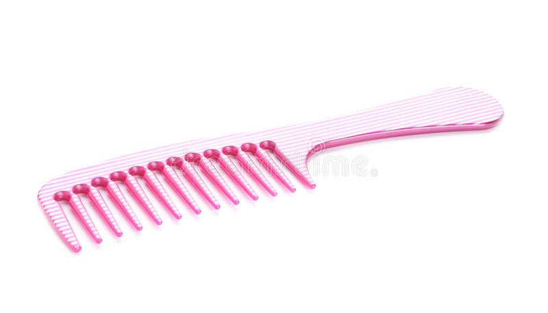 New Pink Hair Comb Isolated Stock Image - Image of color, hairbrush ...
