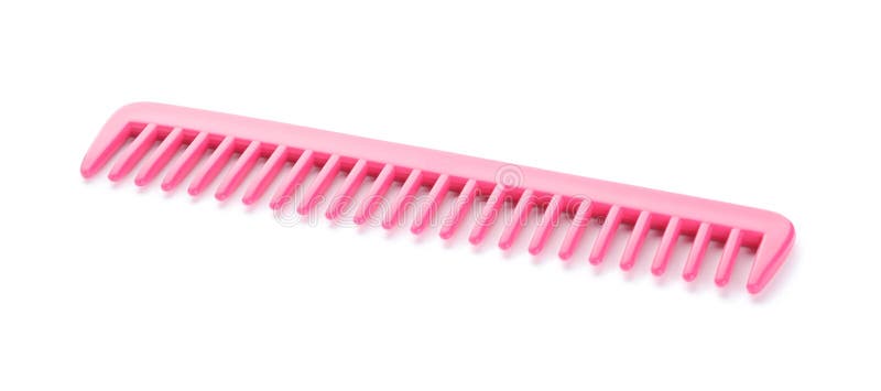 New Pink Hair Comb Isolated Stock Photo - Image of hairbrush, isolated ...