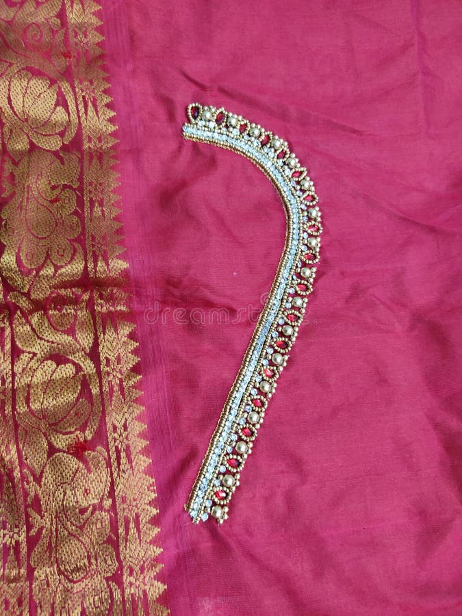 New Pink Neck Design for Ladies Stock Image - Image of neck, design ...