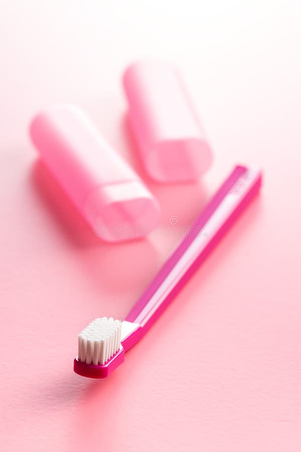 A pink toothbrush stock vector. Illustration of isolated - 32201909