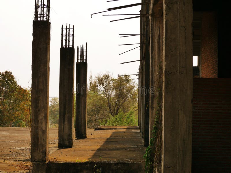 The New Plastered Wall Had a Mistake Stock Image - Image of concrete ...