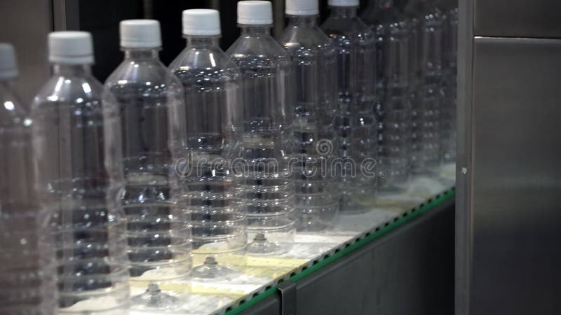 The New Plastic Bottles at the Drinking Factory. Stock Footage - Video ...
