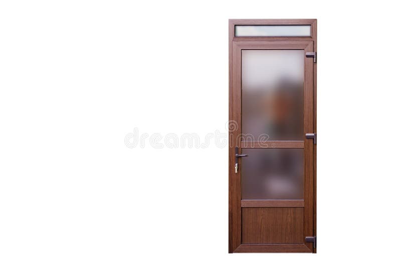 New Plastic Door on a White Background Stock Photo - Image of outdoor ...
