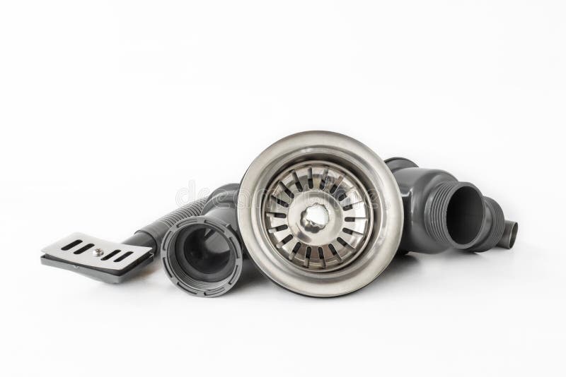 New Plastic Kitchen Siphon Isolated Stock Image - Image of plumbing ...