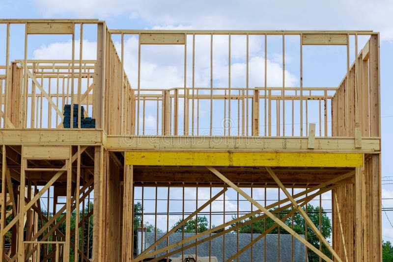 New plywood house frame stock image. Image of carpentry - 308050051