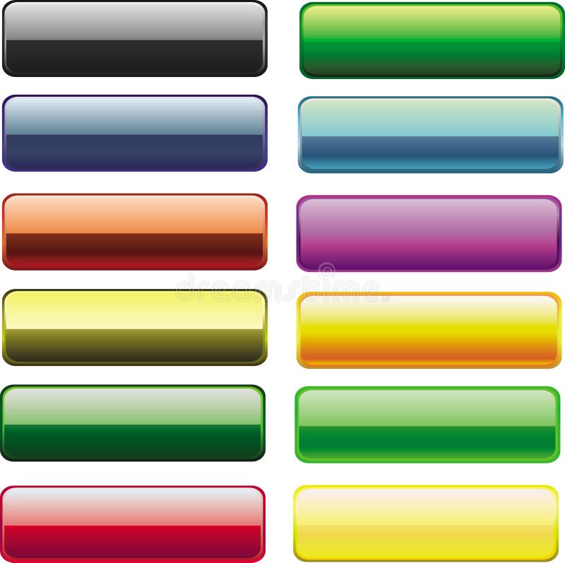 Rectangle buttons stock vector. Illustration of plastic - 8229943
