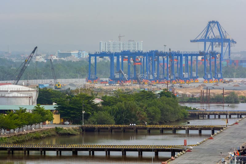New Port Construction Site. Stock Photo - Image of reclamation, land ...