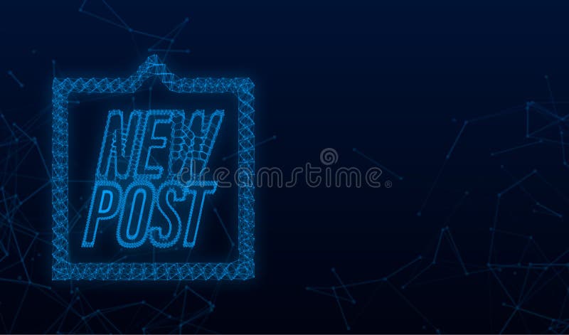 New Post Plexus Icon. Social Media Buttons Stock Vector - Illustration ...