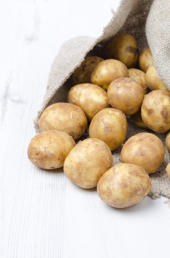 Sack of Potatoes stock photo. Image of rustic, organic - 8809406