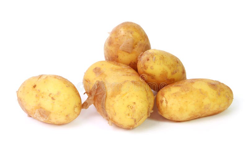 New Potatoes on White Background Stock Photo - Image of isolated, earth ...