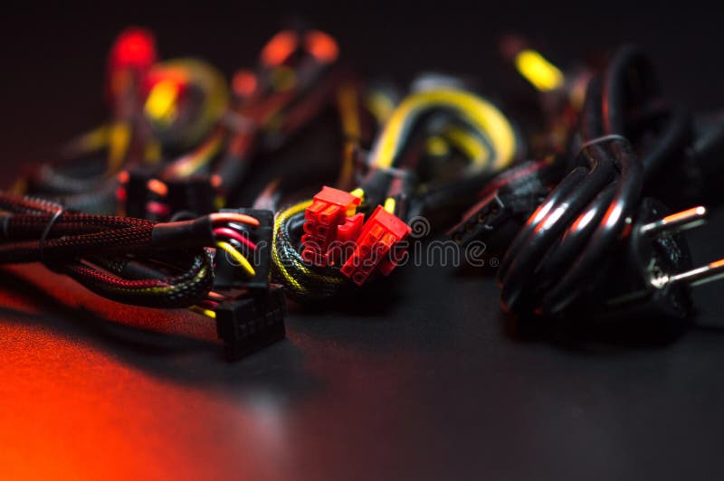 A New Powerful Computer Power Supply and a Set Stock Photo - Image of ...