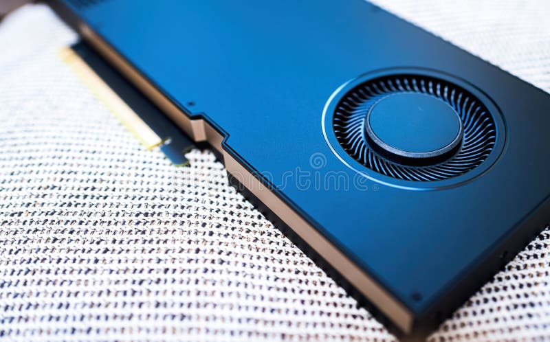 GPU Video Card Cooler Fan on the New Powerful Professional Gamer Device ...
