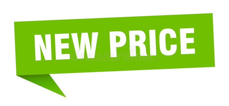 New Price Banner. New Price Speech Bubble Stock Vector - Illustration ...