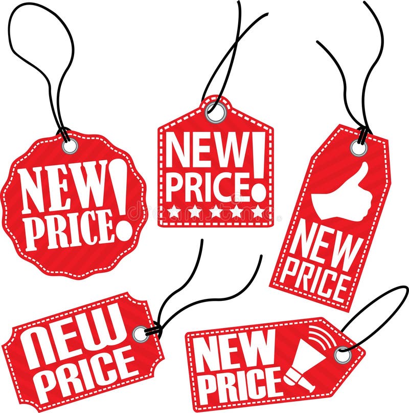 New Price Tag Set, Vector Illustration Stock Vector - Illustration of ...