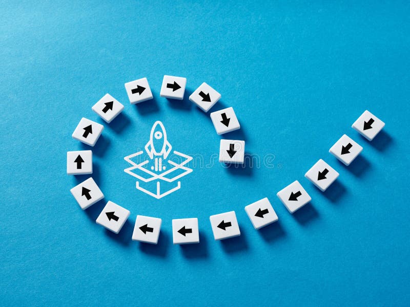 New Product Development and Product Launch Concept. MVP Minimum Viable ...