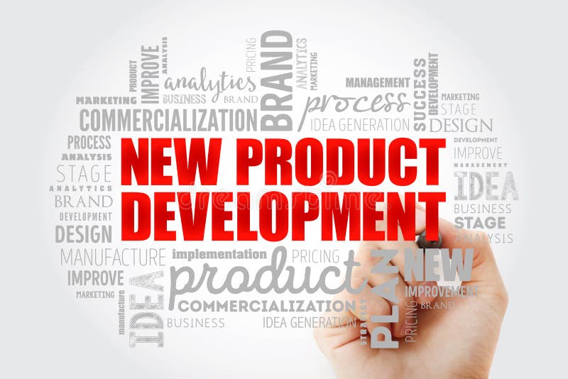 New Product Development Light Bulb Word Cloud Stock Photo - Image of ...