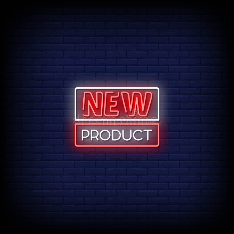 New Product Neon Signs Style Text Vector Stock Vector - Illustration of ...