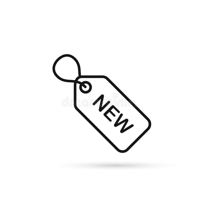 New Product Tag Line Icon. Vector Outline Isolated Simple New Label ...