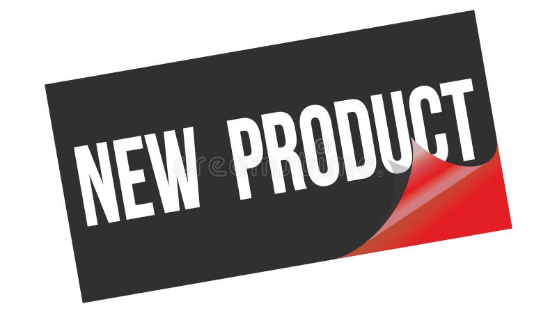 NEW PRODUCT Text on Black Red Sticker Stamp Stock Illustration ...
