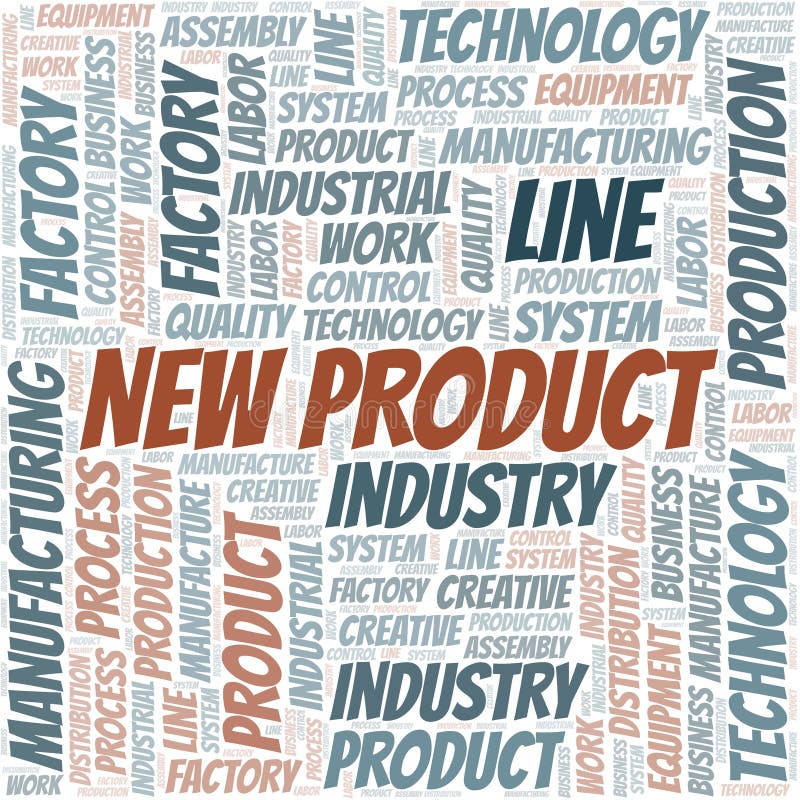 New Product Word Cloud Create with Text only. Stock Illustration ...