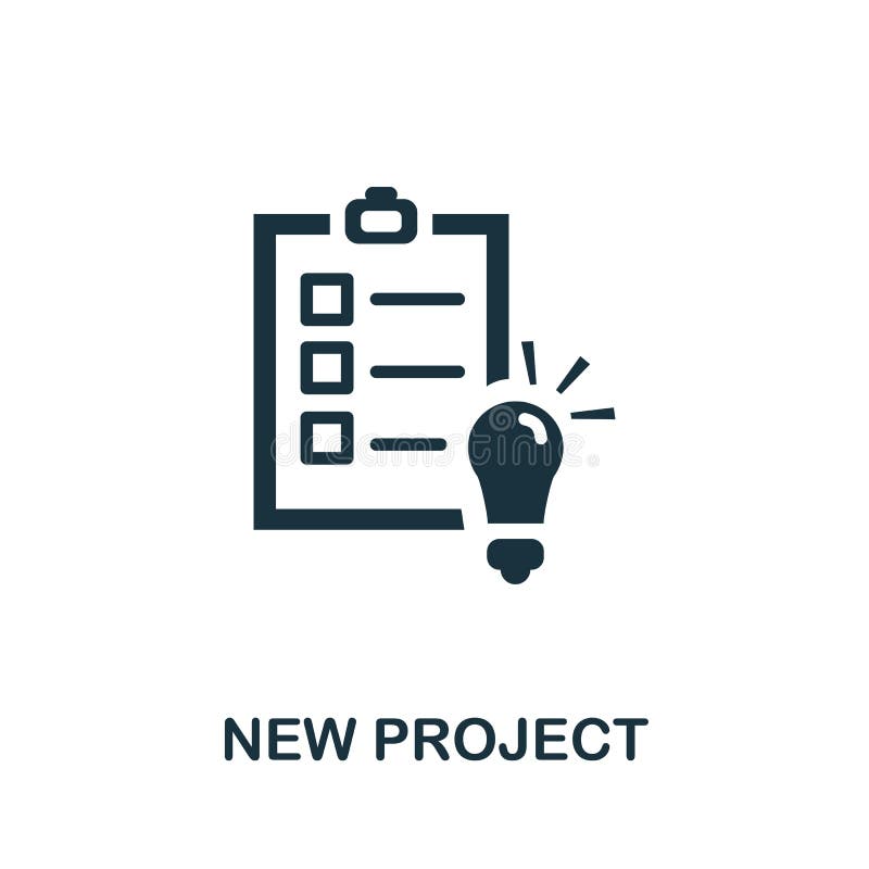 New Project Icon. Simple Element from Management Collection. Creative ...